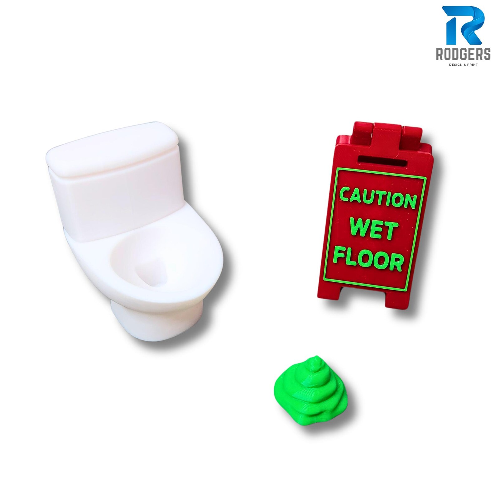 Elf Toilet and Wet Floor Sign Prop Set, Funny Elf Props , Funny Elf ...
