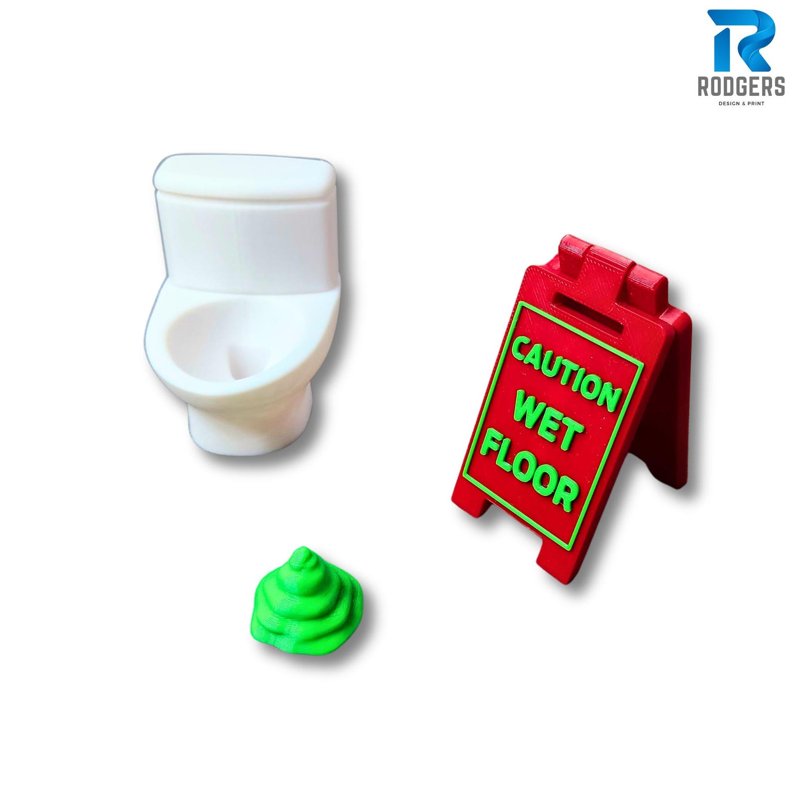 Elf Toilet and Wet Floor Sign Prop Set, Funny Elf Props , Funny Elf ...