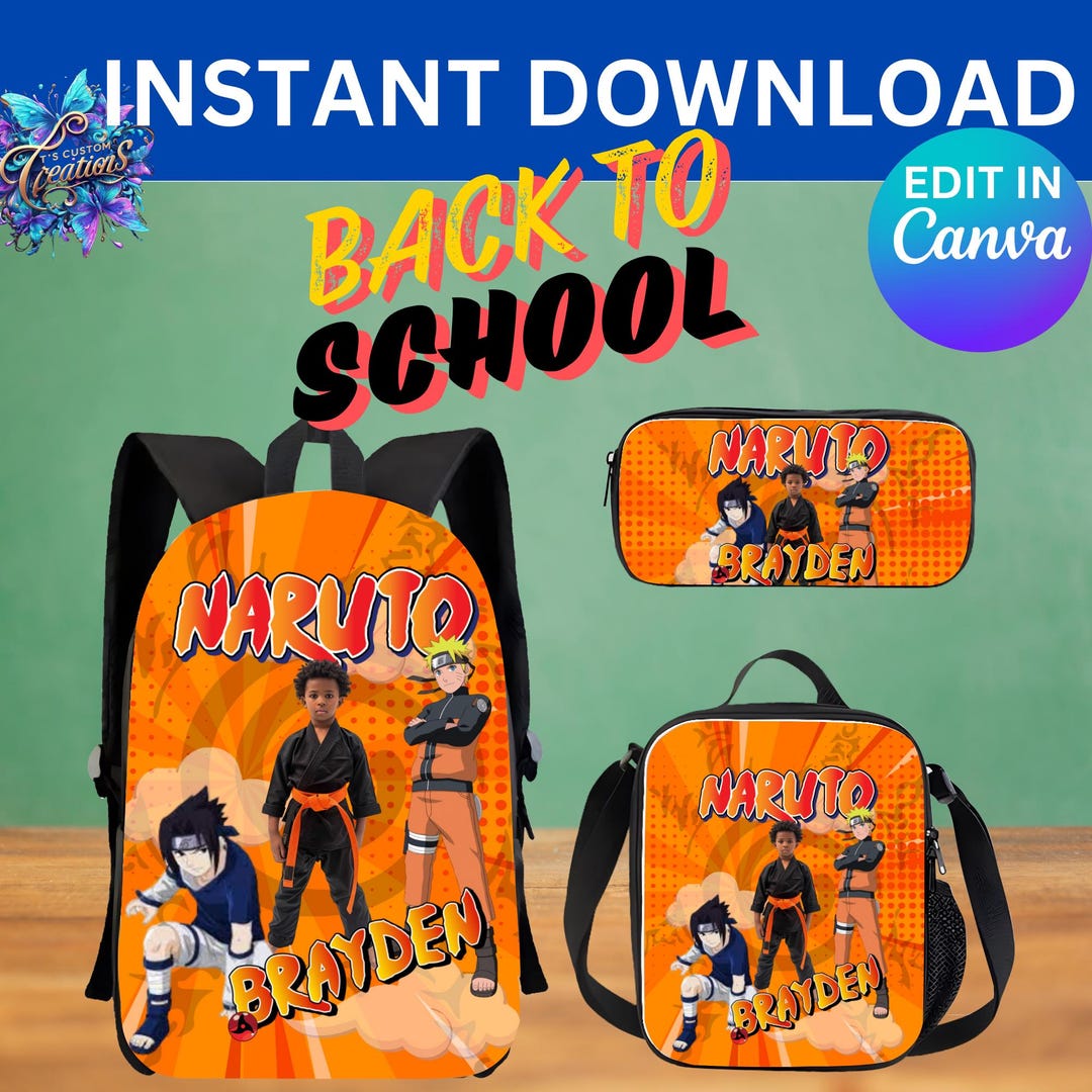Back to School Anime Editable Template - Etsy