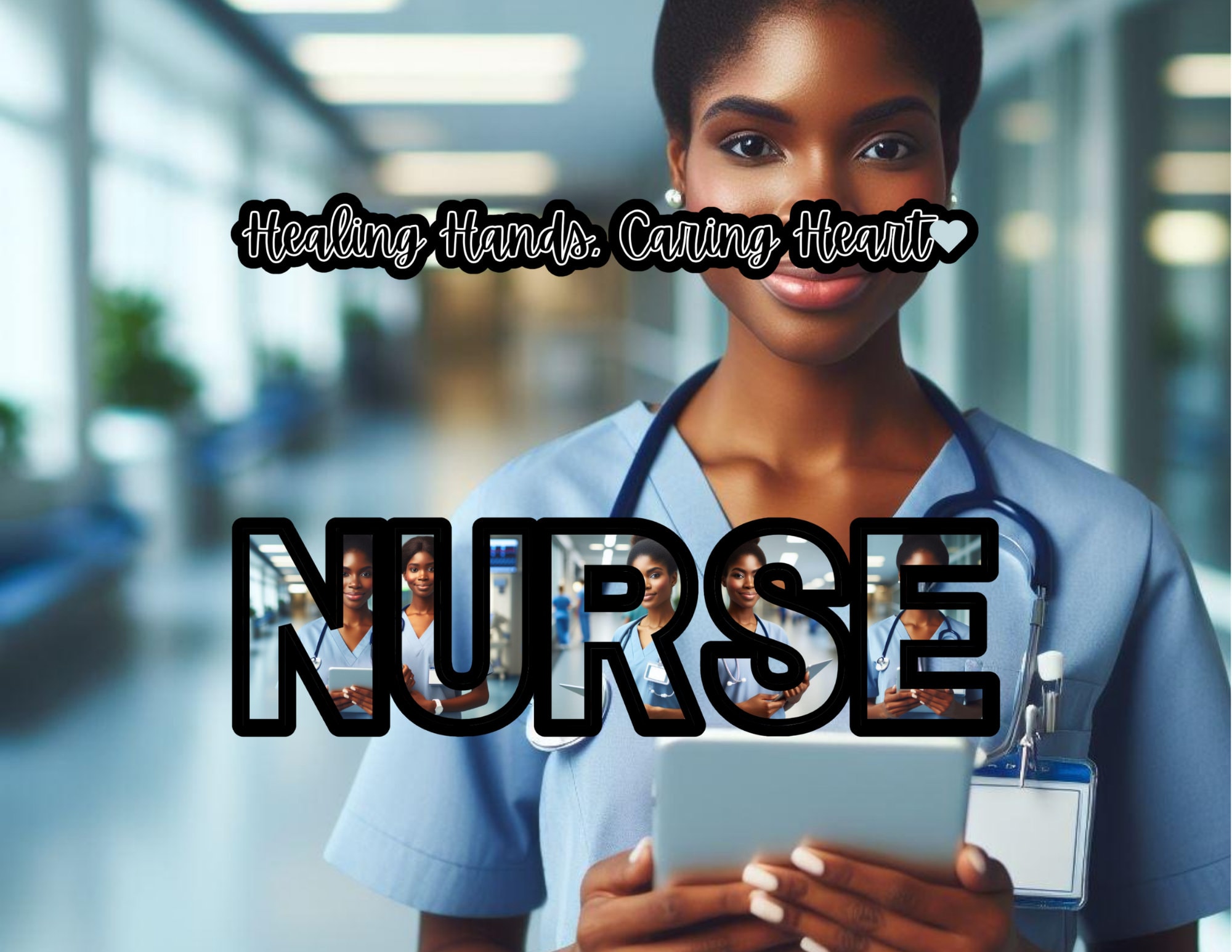 Nurse Frame Editable Template - Etsy