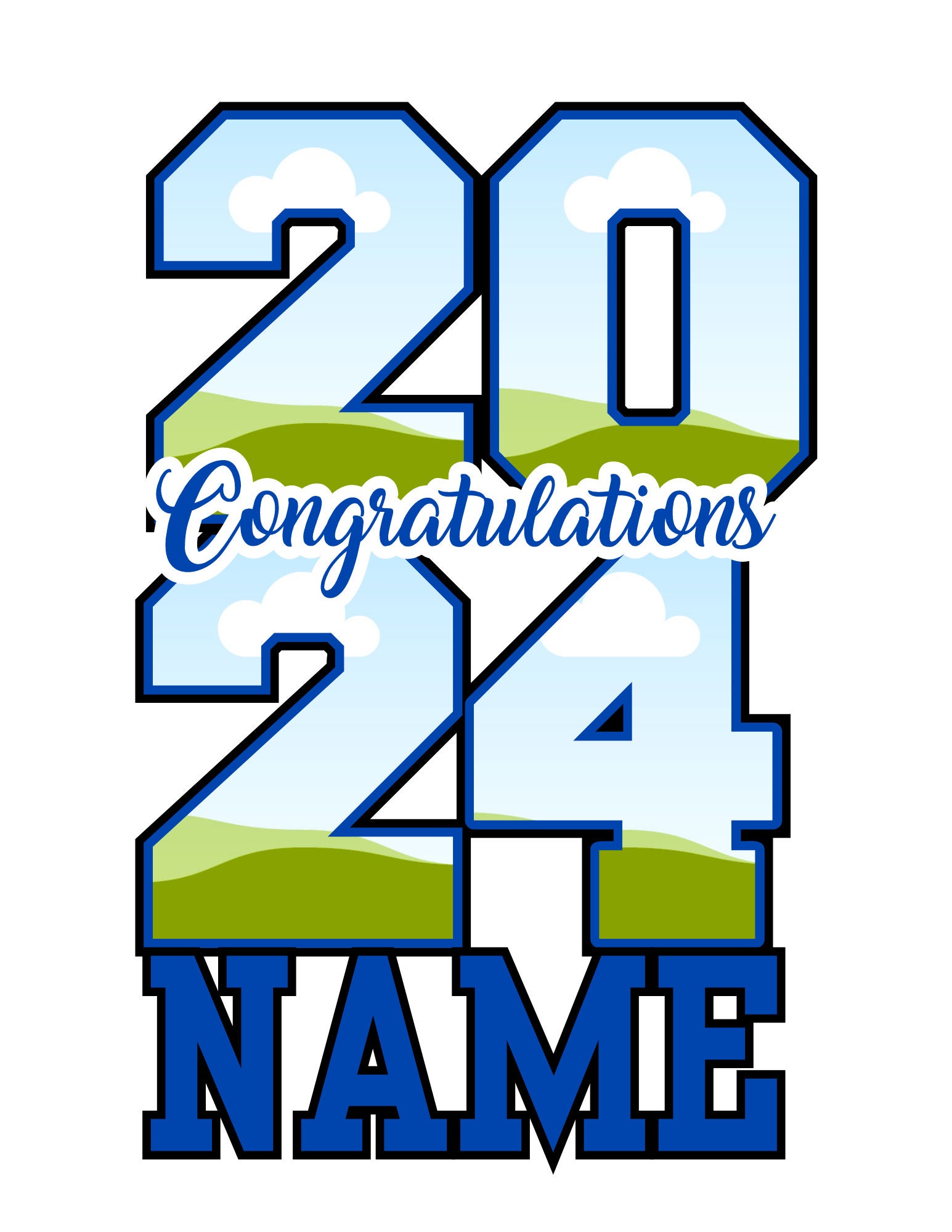 2024 Editable Fan Graduation Template - Etsy