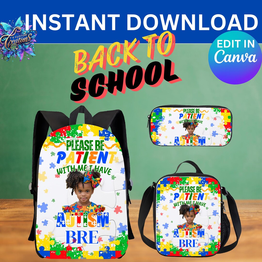 Back to School Autism Editable Template - Etsy