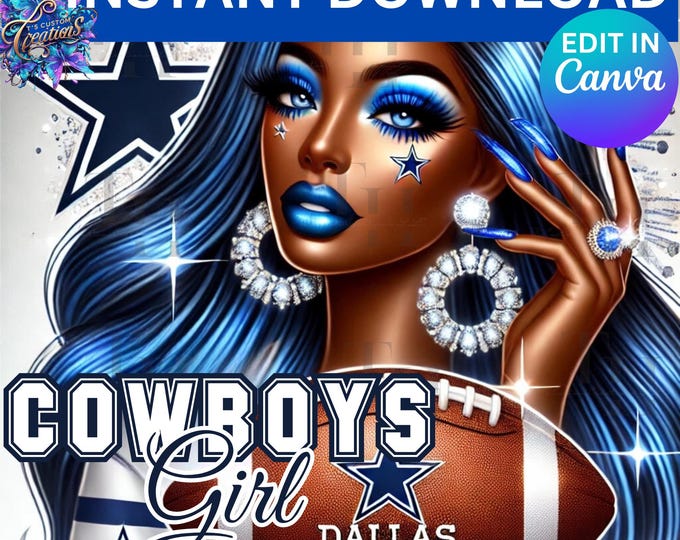 Dallas Cowboys Girl Design: Customizable T-shirt, Mugs (digital ...