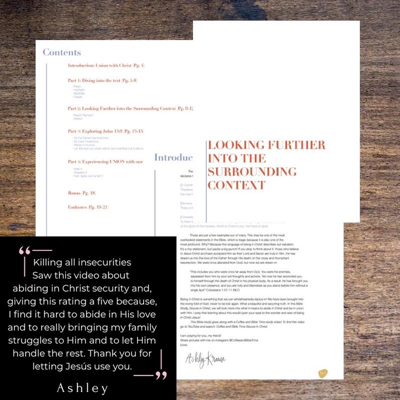 Secure in Christ In-depth Bible Study PDF - Etsy