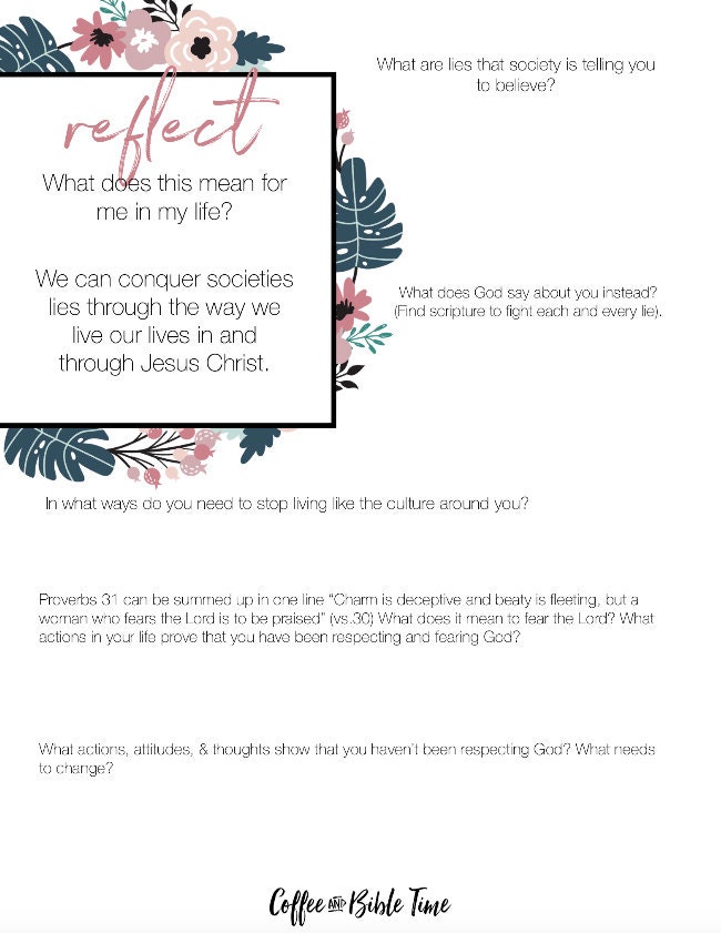 Proverbs 31 In-depth Bible Study Guide Printable - Etsy