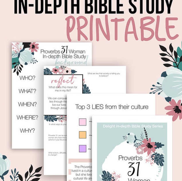 Proverbs 31 In-depth Bible Study Guide Printable - Etsy