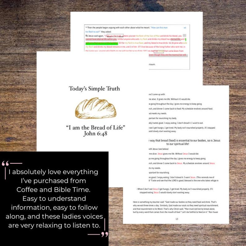 E.A.S.Y Bible Study - Bread of Life - Etsy