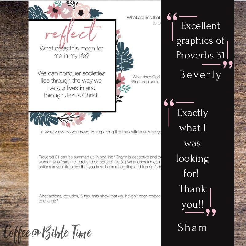 Proverbs 31 In-depth Bible Study Guide Printable - Etsy