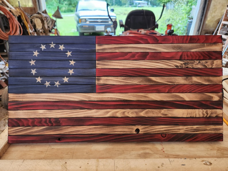 Handcrafted Wooden American Flag - Etsy