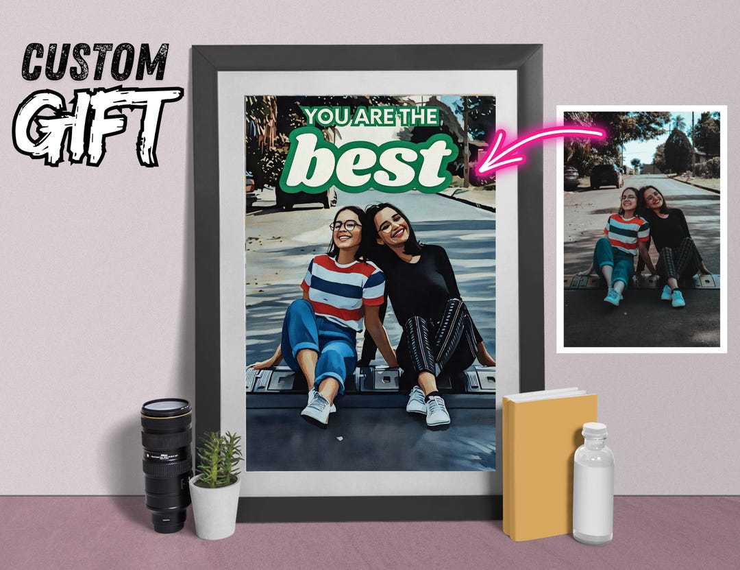 Personalized Photo to Poster Art: Custom Portrait Gift - Etsy