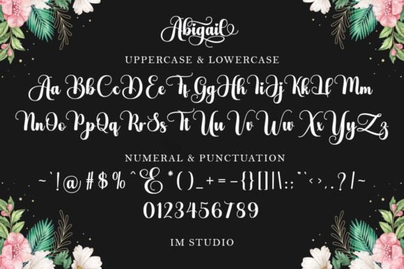 Abigail Font Script Font Handwritten Font Personal Modern - Etsy