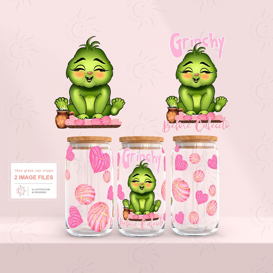 Baby Grinch Cafecito Y Chisme Libbey Can Wrap Mexican - Etsy