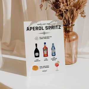 Make Your Own Aperol Spritz Sign, Editable Bar Sign Spritz Station ...