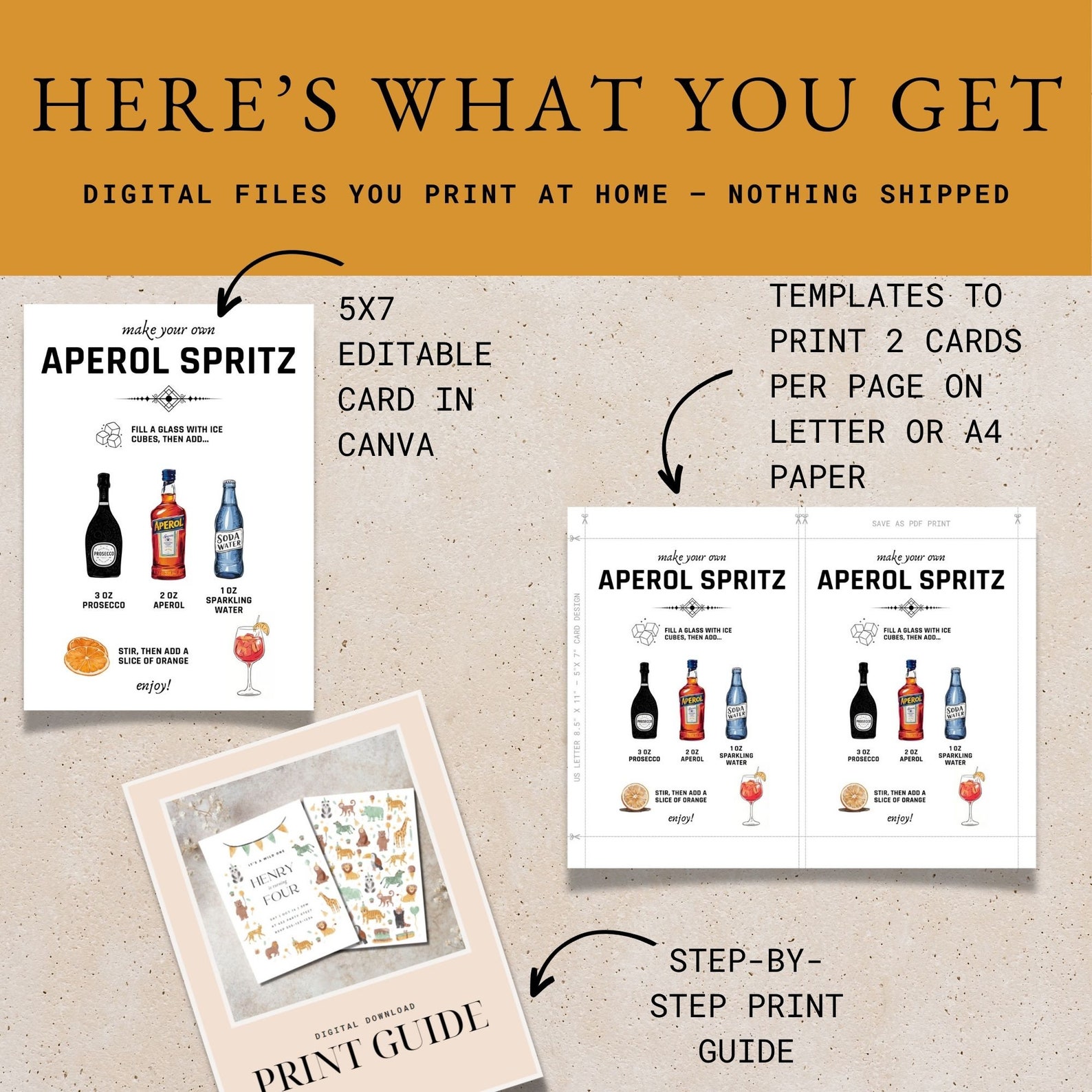 Make Your Own Aperol Spritz Sign, Editable Bar Sign Spritz Station ...
