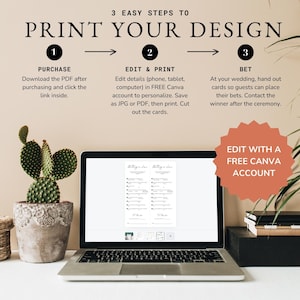 Place Your Bet Wedding Prop Bet Template, Reception Game for Guests ...