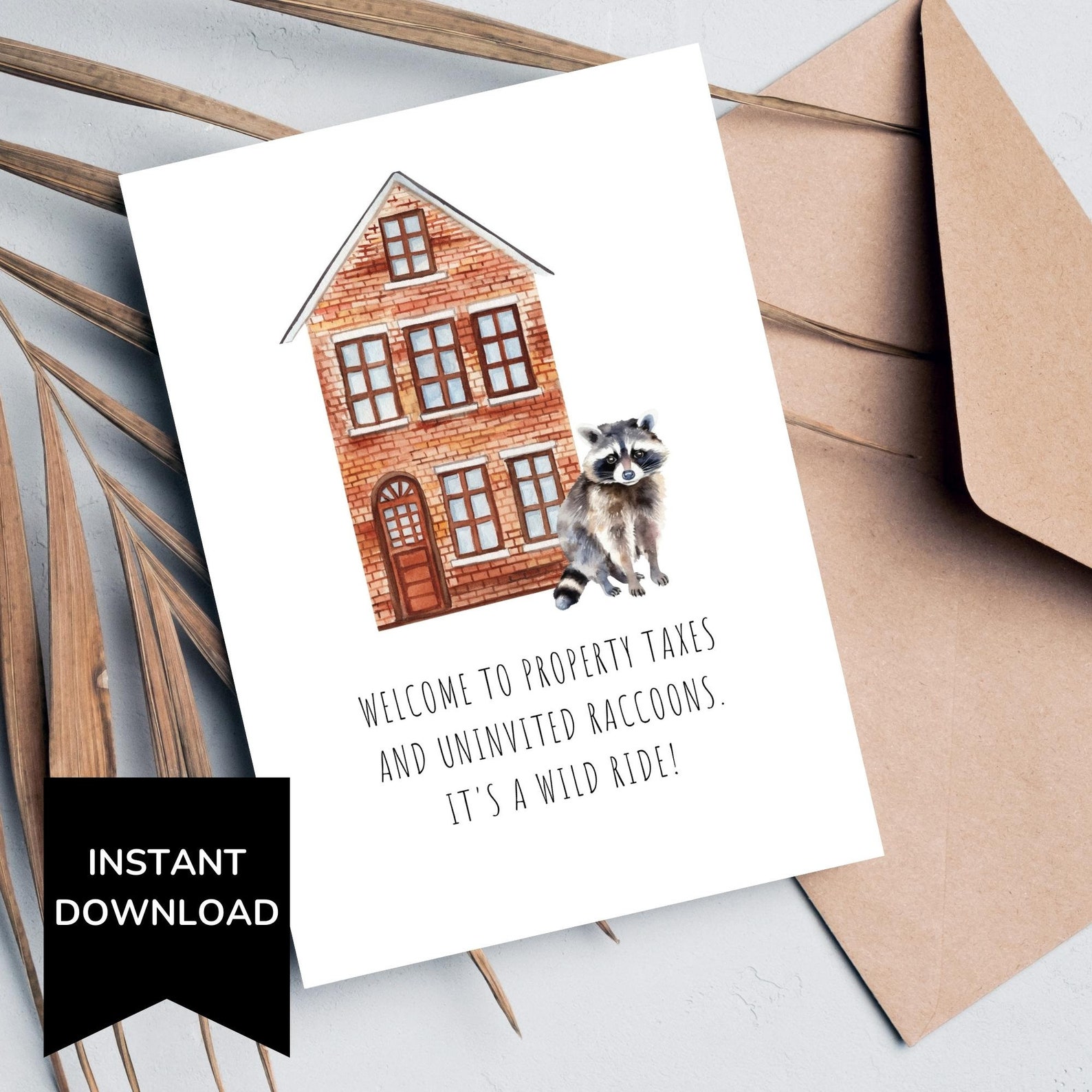 Funny New Home Card Printable, New Homeowner Card PDF, Funny ...