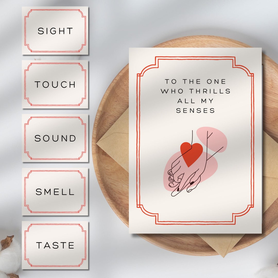 5 Sense Gift Tag and Card Printable, Five Sense Gift Tag for Him ...