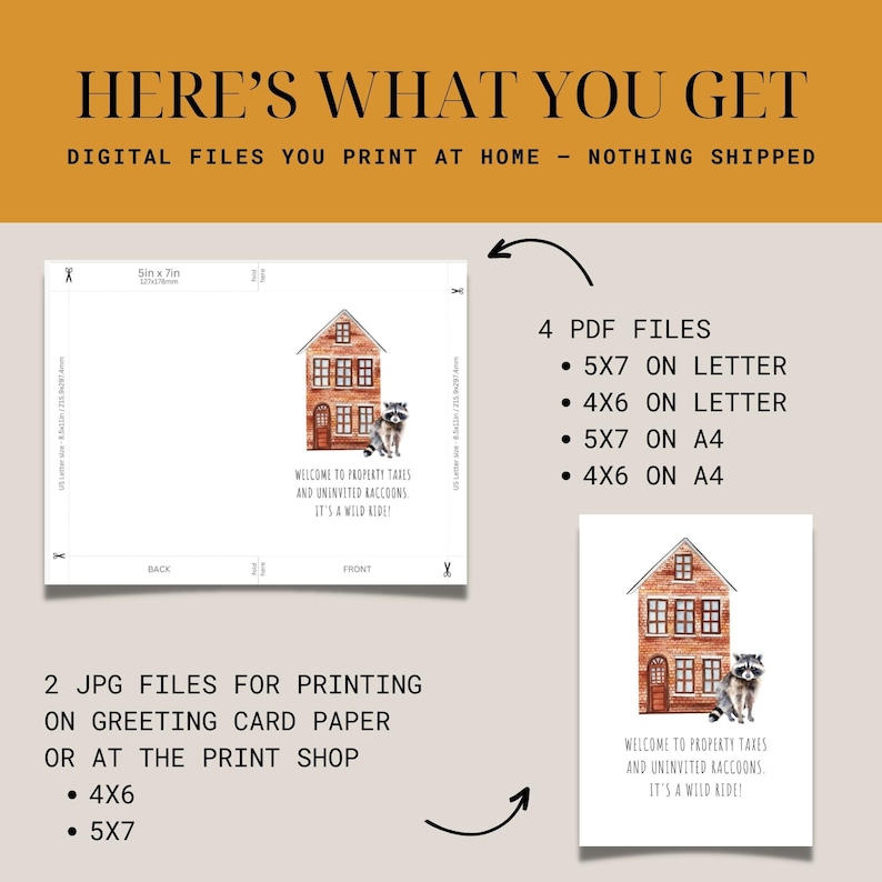 Funny New Home Card Printable, New Homeowner Card PDF, Funny ...