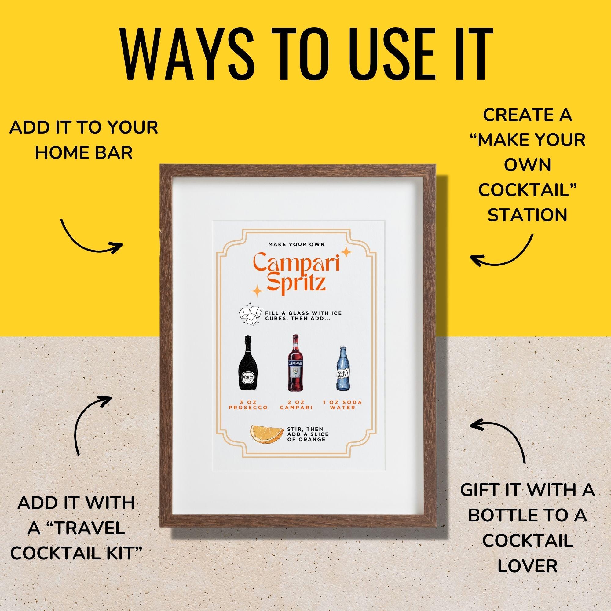 Campari Spritz Bar Sign Printable, Spritz Station Cocktail Recipe Card ...
