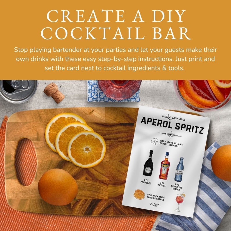 Make Your Own Aperol Spritz Sign, Editable Bar Sign Spritz Station ...