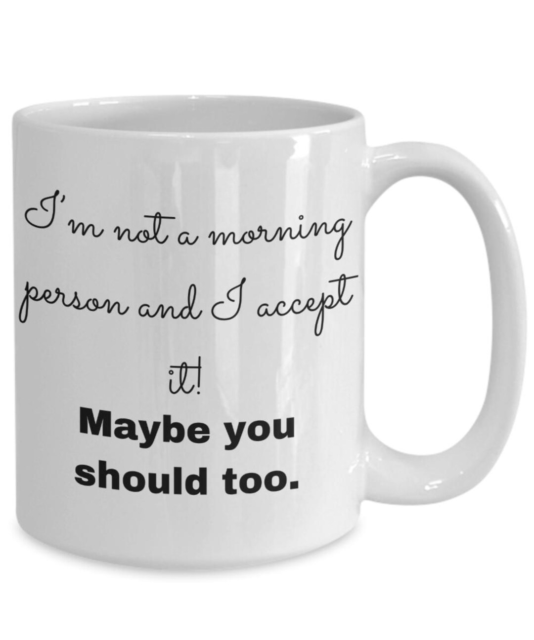 Funny Morning Mug, Not Really A Morning Person, Gift Idea Birthday ...
