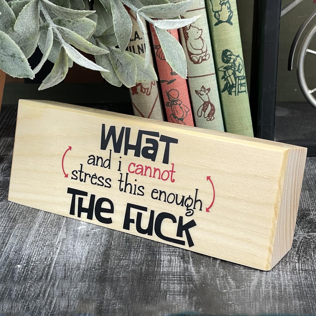 Funny Adult Humor Wood Block, Office Desk Decor - Etsy Australia