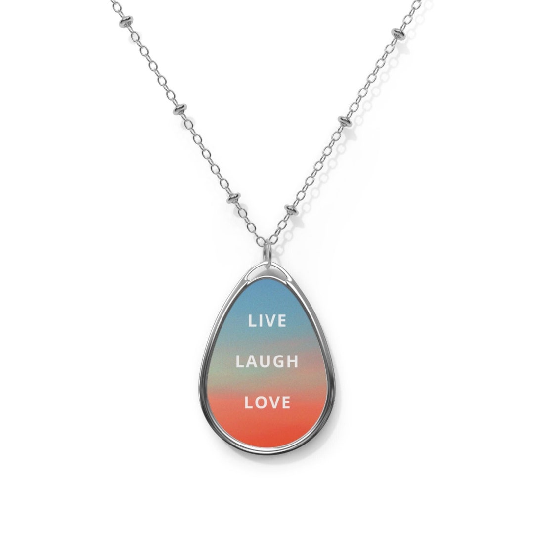 Live Love Laugh Necklace Inspirational Jewelry Gift for Women ...