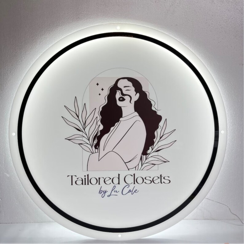 Acrylic Wall Sign Neon Mirror Sign Custom Backlit Sign Light up ...