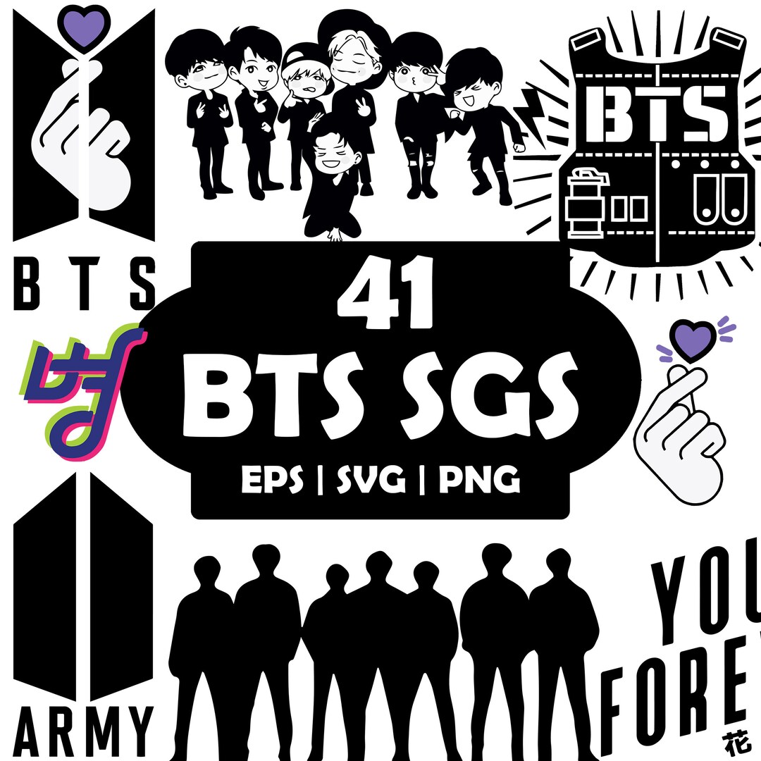 BTS Logo BTS Svg Bts Cricut Bts Members Bts Army Merch Digital Products ...