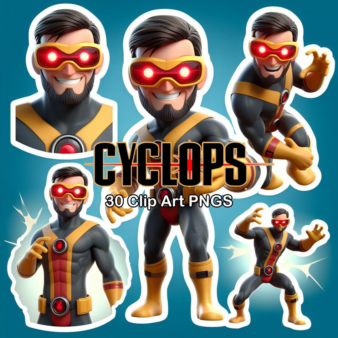 Cyclops Silhouette Superhero Png Baby Cyclops Png - Etsy