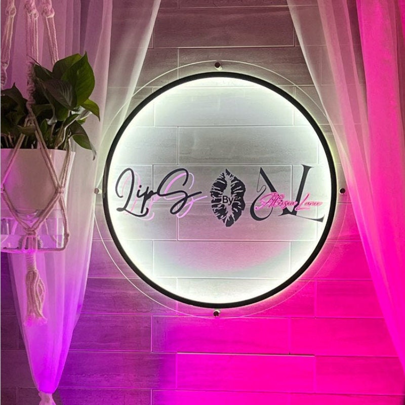 Acrylic Wall Sign Neon Mirror Sign Custom Backlit Sign Light up ...