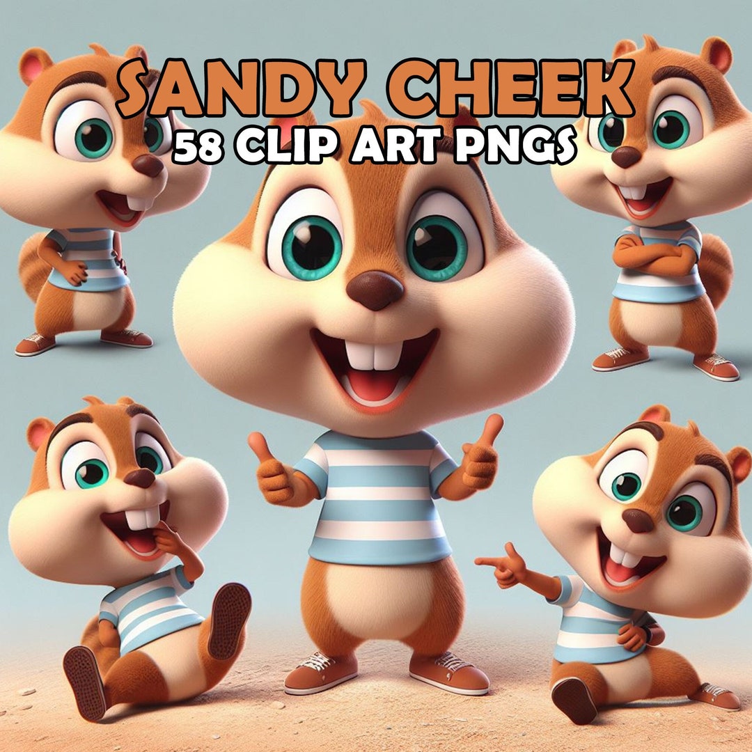 Sandy Cheeks Planner Stickers Work Digital Planner Stickers Cute Bear ...