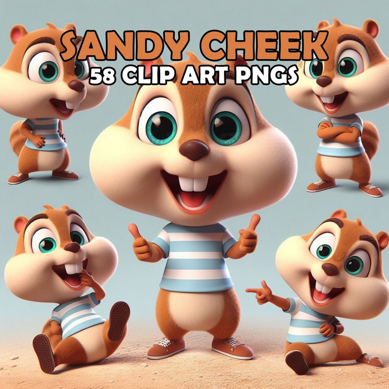 Sandy Cheeks Planner Stickers Work Digital Planner Stickers Cute Bear ...