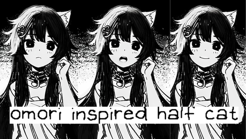 Half Cat Half Human - Omori Inspired PNGTUBER - Etsy