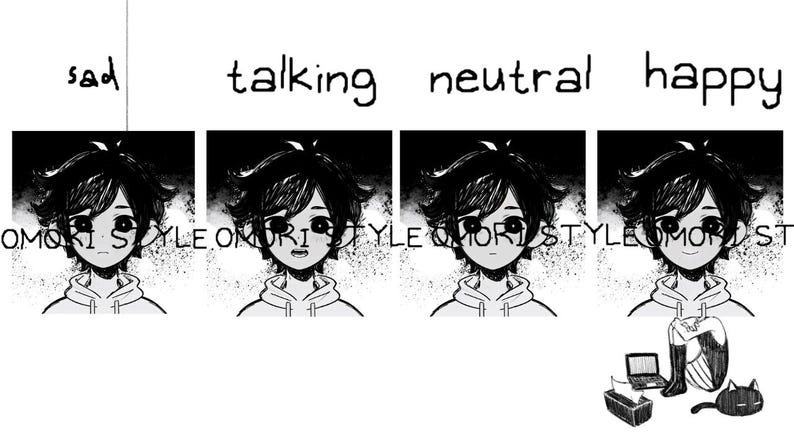 Omori Style Boy Pngtuber No. 3 - Etsy