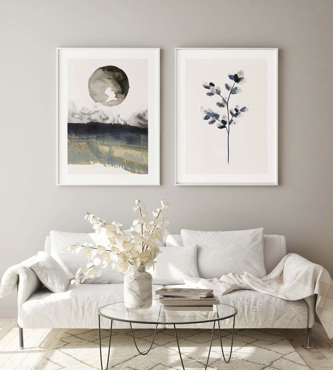 LAGOON - Set of 2 Prints, Abstract Art, Modern Wall Decor, Artistic ...