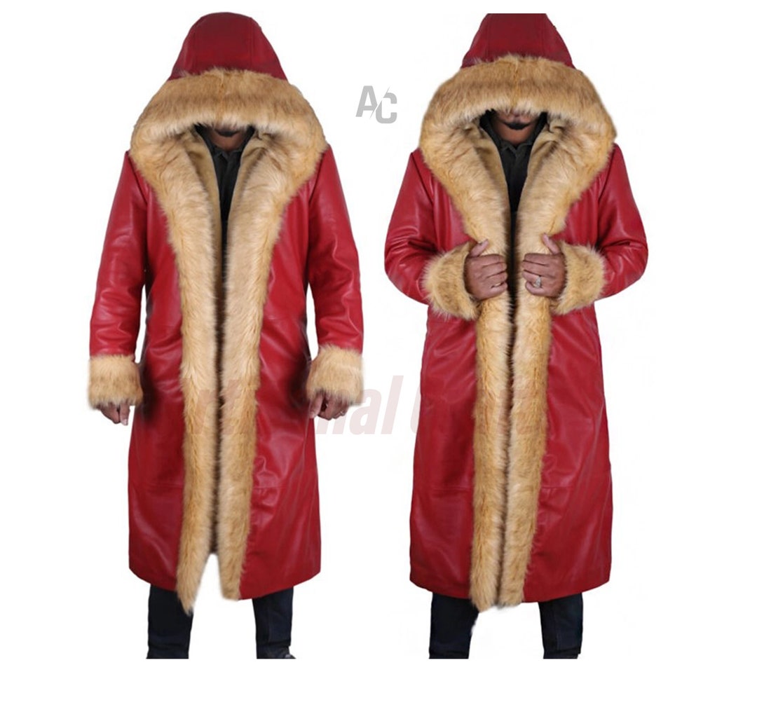 Handmade Santa Suit-santa Claus Leather Trench Coat for - Etsy Canada