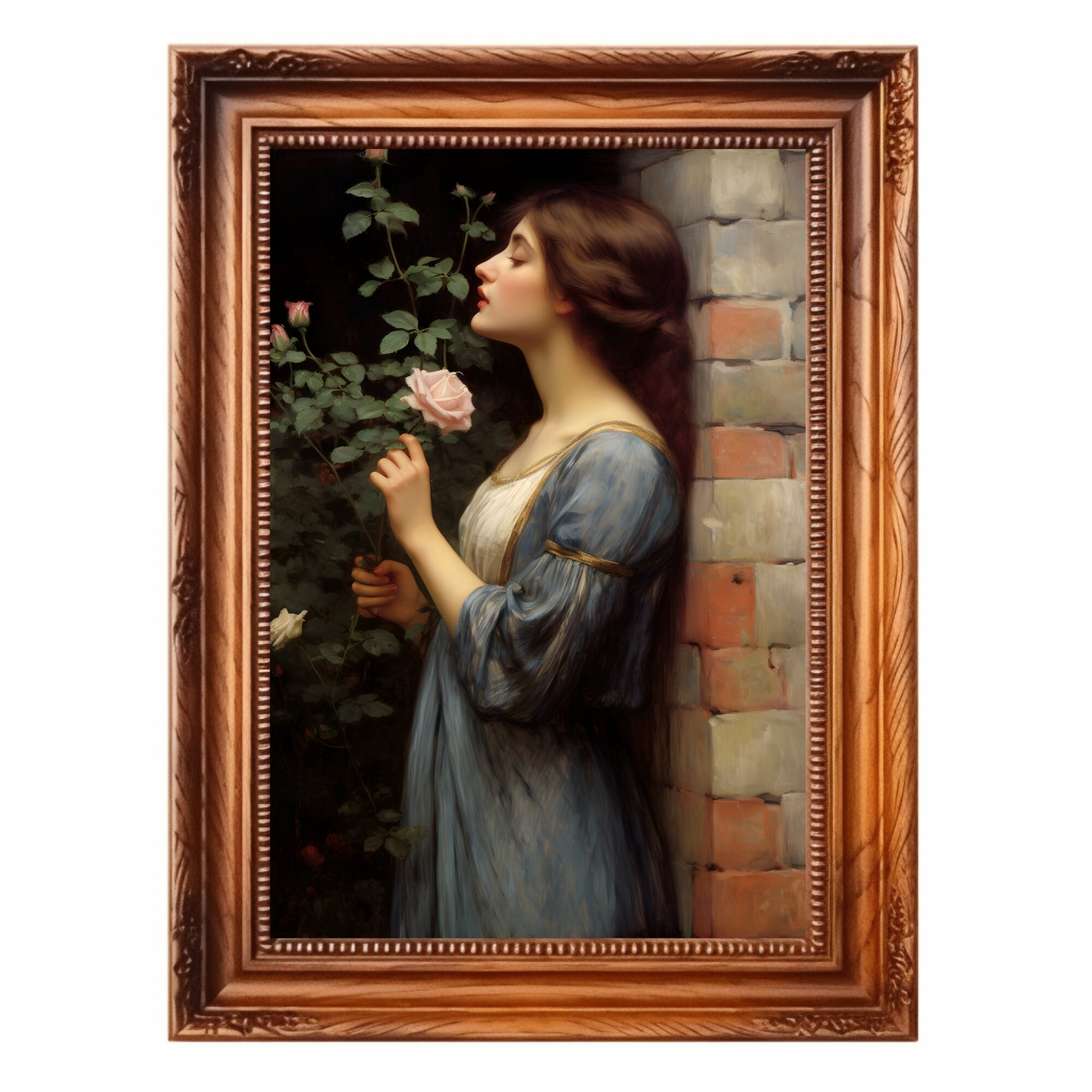 Beauty With Roses, Digital Download, William Waterhouse Art Inspired ...