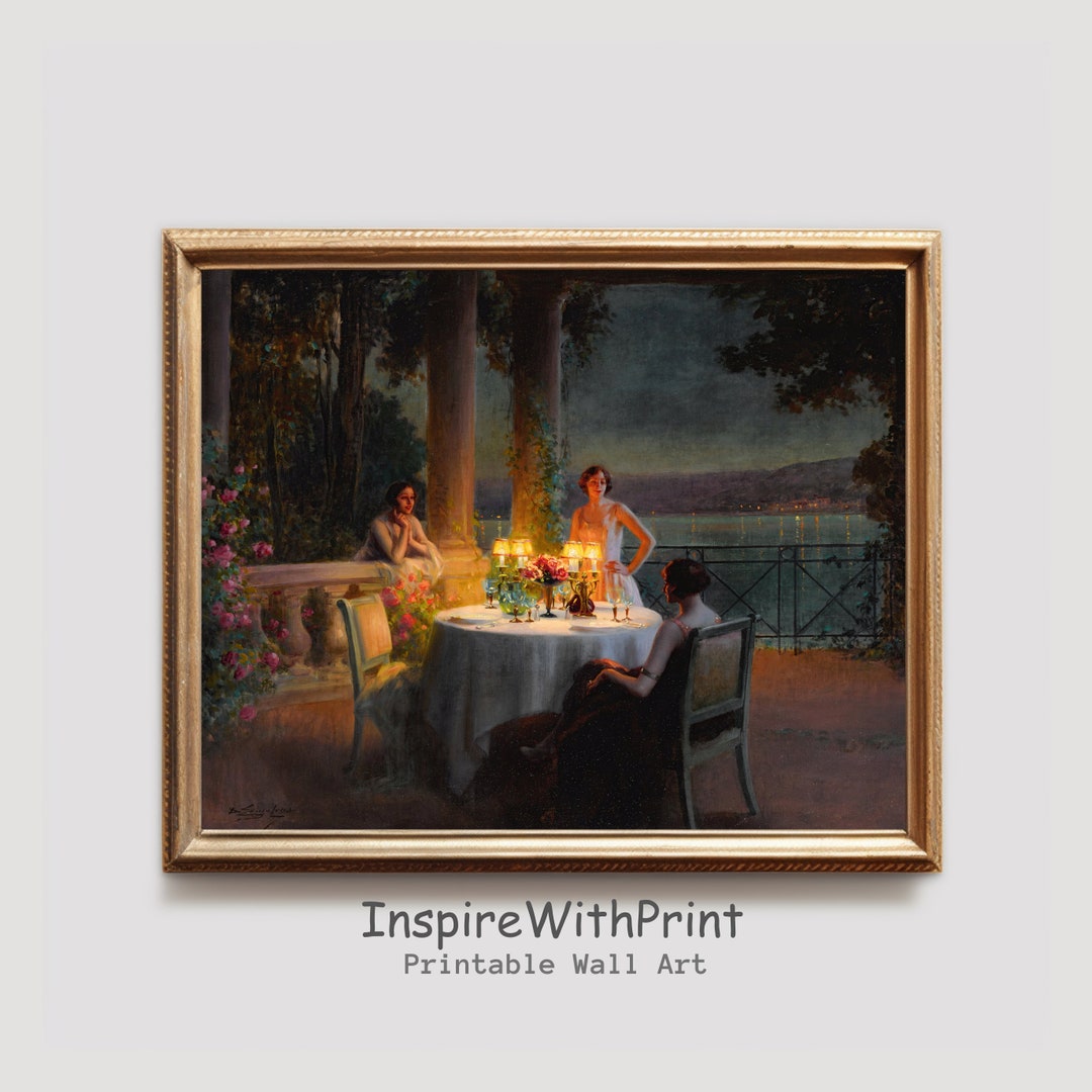 Vintage Women Portrait Print, Digital Download Gossip Girls Wall Art ...