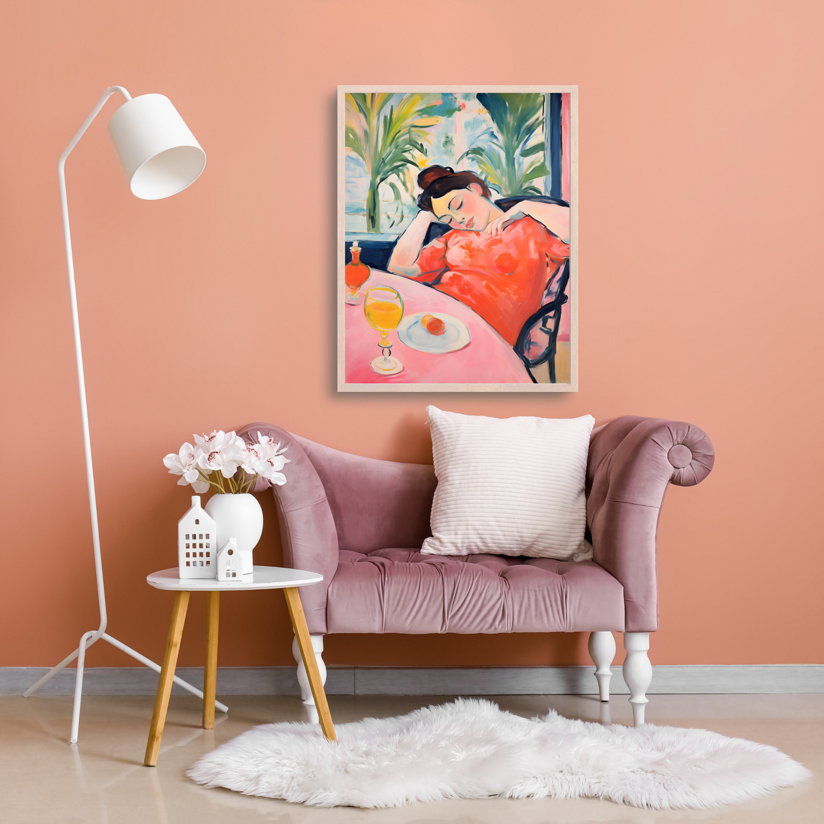 Woman Eating Breakfast Painting, Digital Download Matisse Inspired Art ...