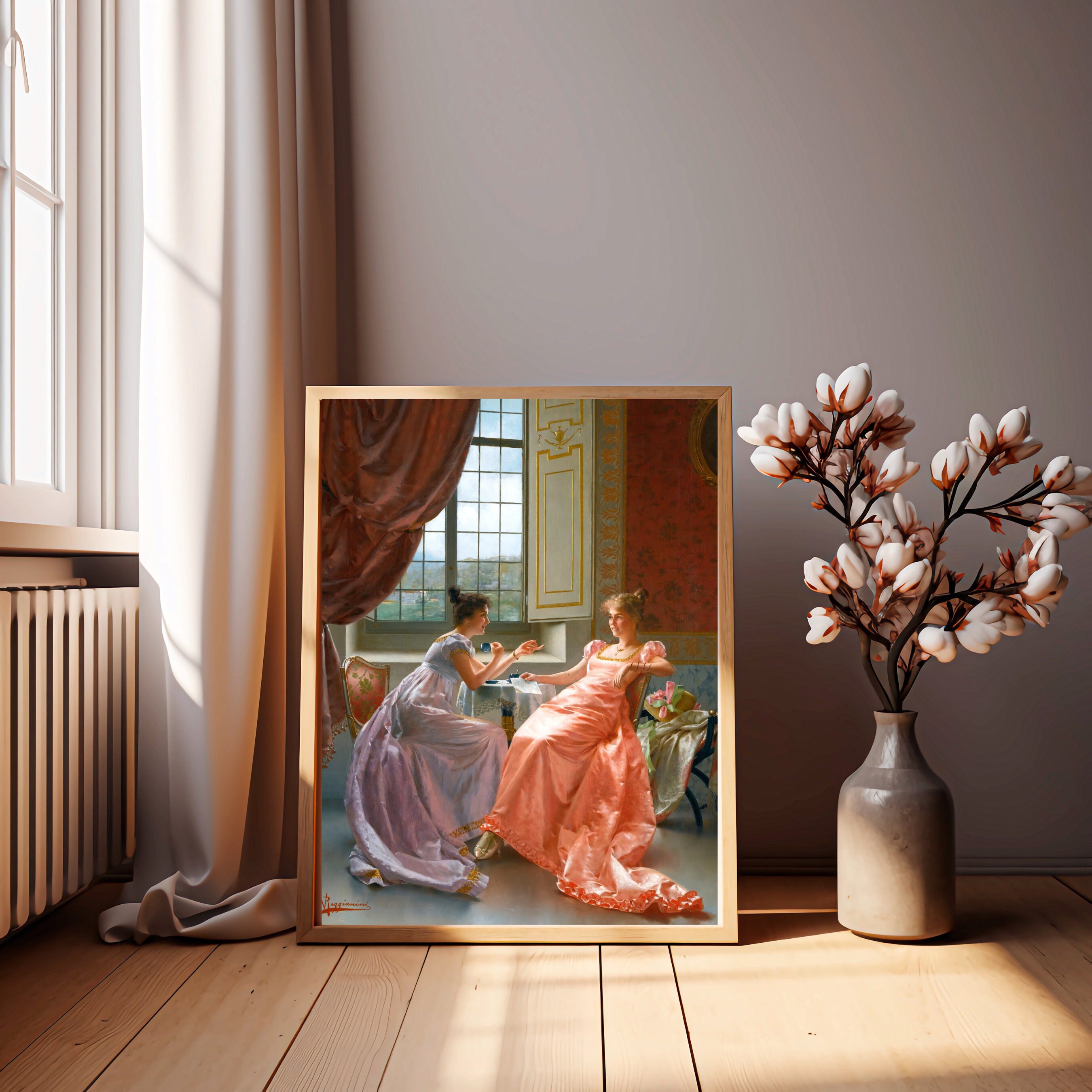 Vintage Women Gossiping Painting, Digital Download Gossip Girls Wall ...