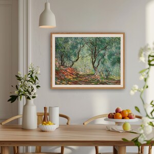 Vintage Trees Landscape Painting, Claude Monet Landscape Art Printable ...