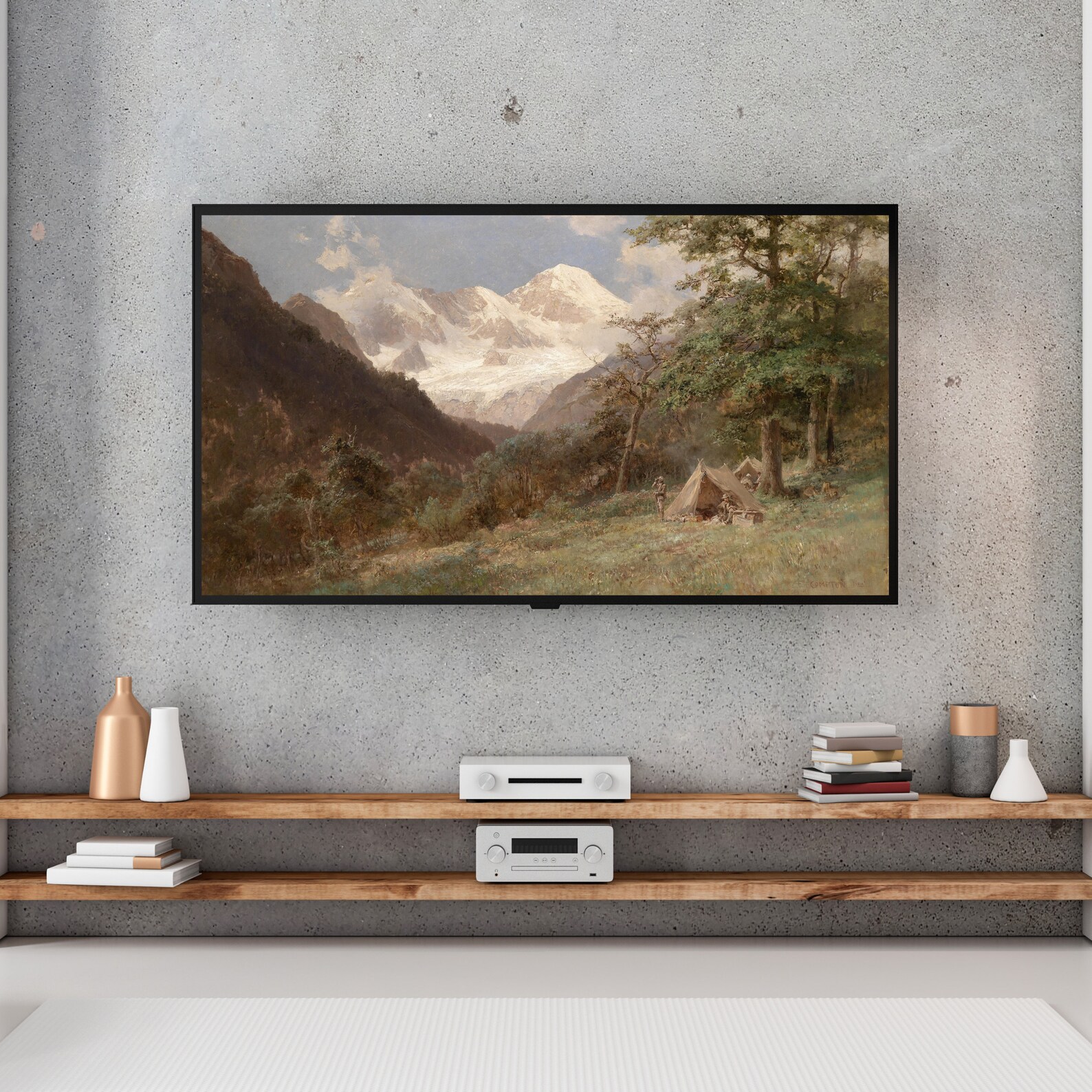 Rustic Landscape TV Art Bundle Set of 12 , Vintage Landscape Art for ...