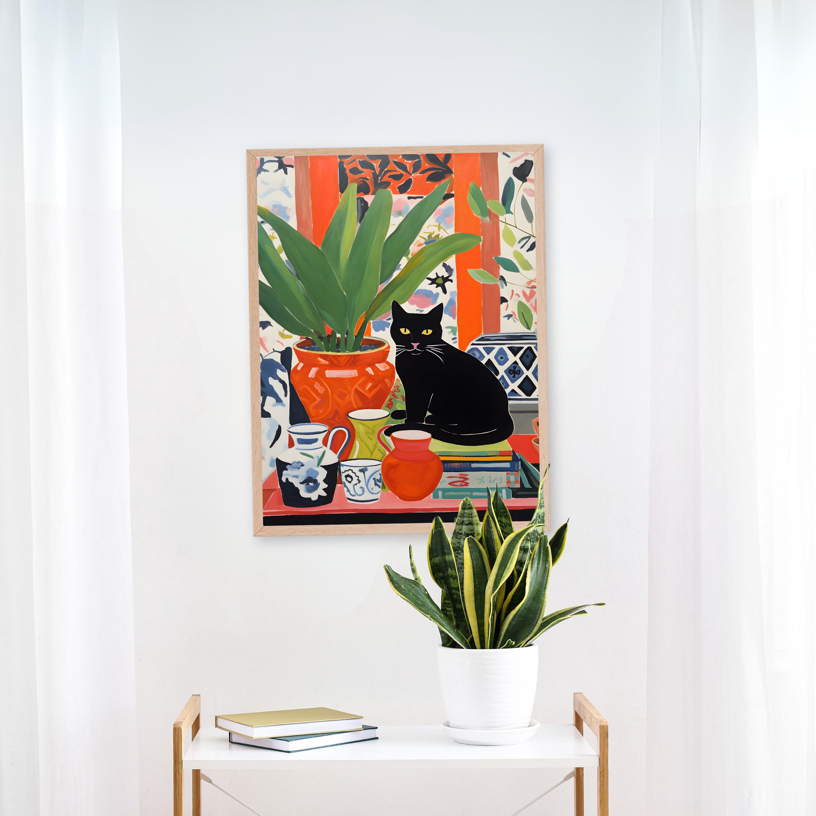 Henri Matisse Cat Print,digital Download, Black Cat Art, Animal Lover ...