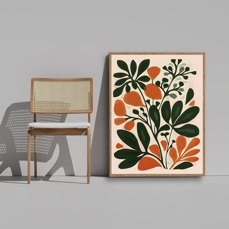 Artful Boho Flower Art Print Set of 3, Boho Floral Wall Art, Digital ...