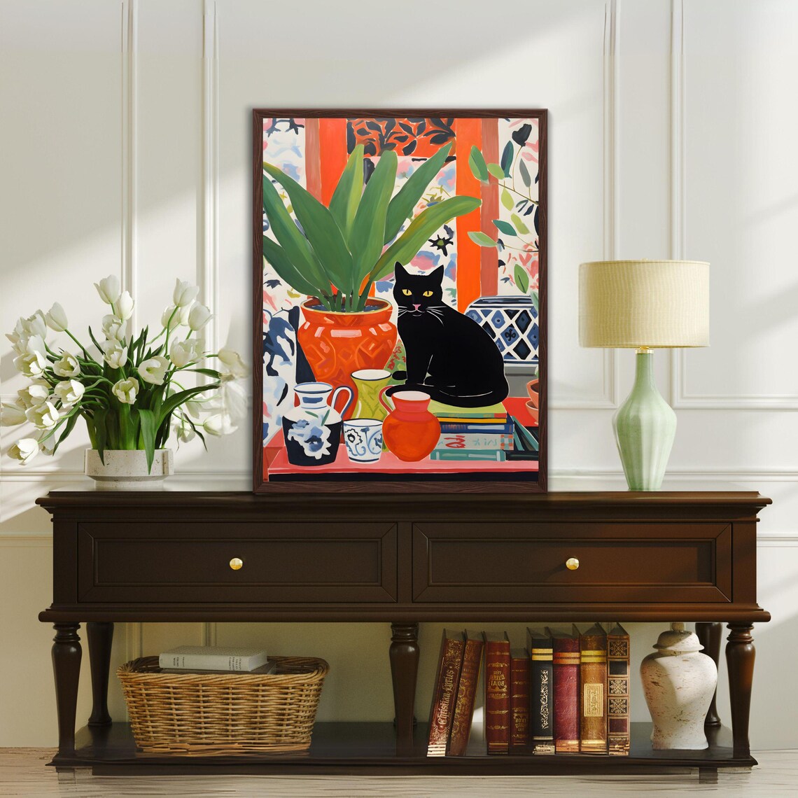 Henri Matisse Cat Print,digital Download, Black Cat Art, Animal Lover ...