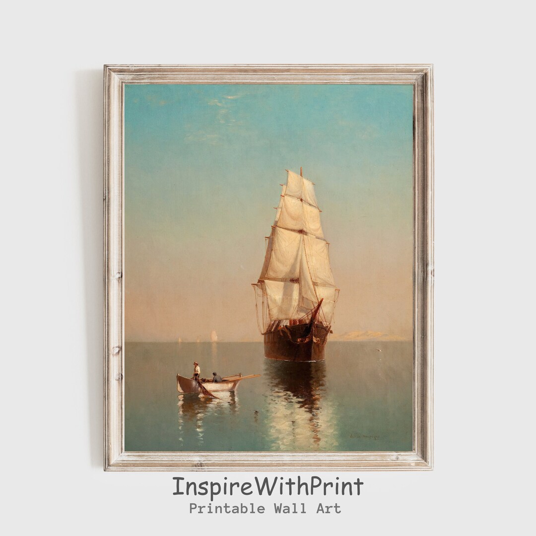 Vintage Sail Boats Print, Digital Download Artful Sea Art, Timeless ...