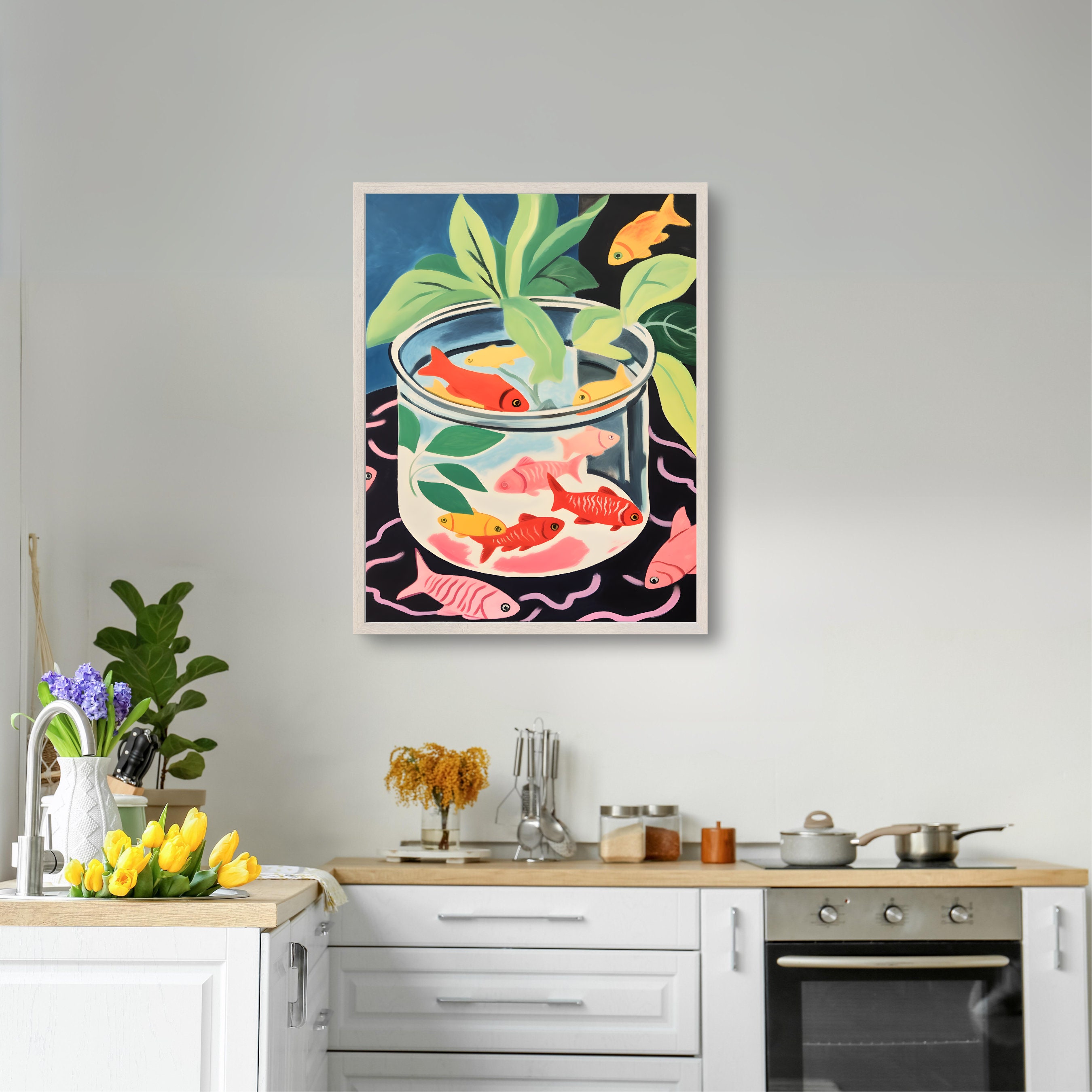 Abstract Fish Bowl Painting, Digital Download Matisse Inspired Art ...