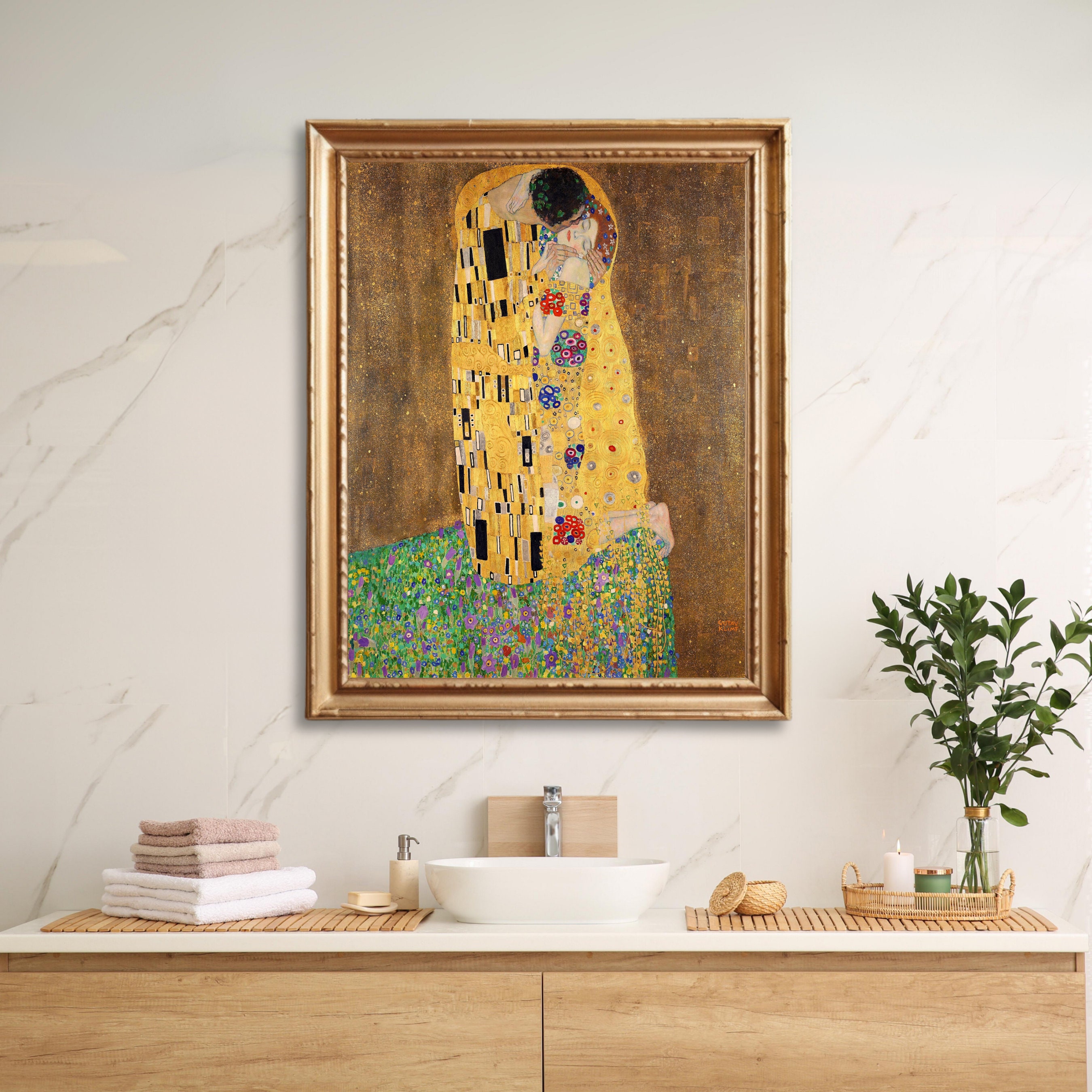 The Kiss by Gustav Klimt, Digital Download Klimt Lover Paintings ...