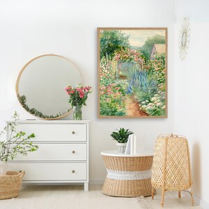 Vintage Spring Flower Garden Painting, Digital Download French Country ...
